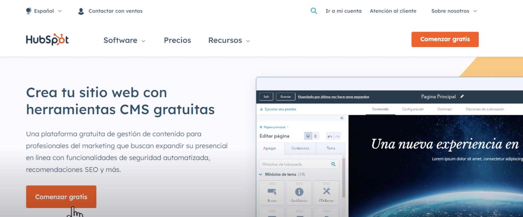 Cómo hacer un sitio web gratuito con HubSpot